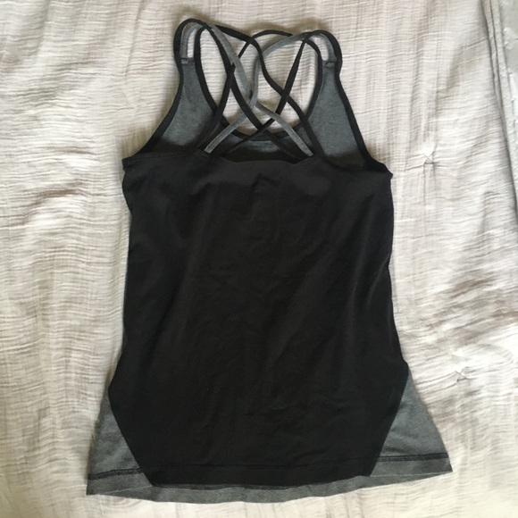 Athletic Works | Tops | Athletic Works Crossback Workout Top Grey Black ...